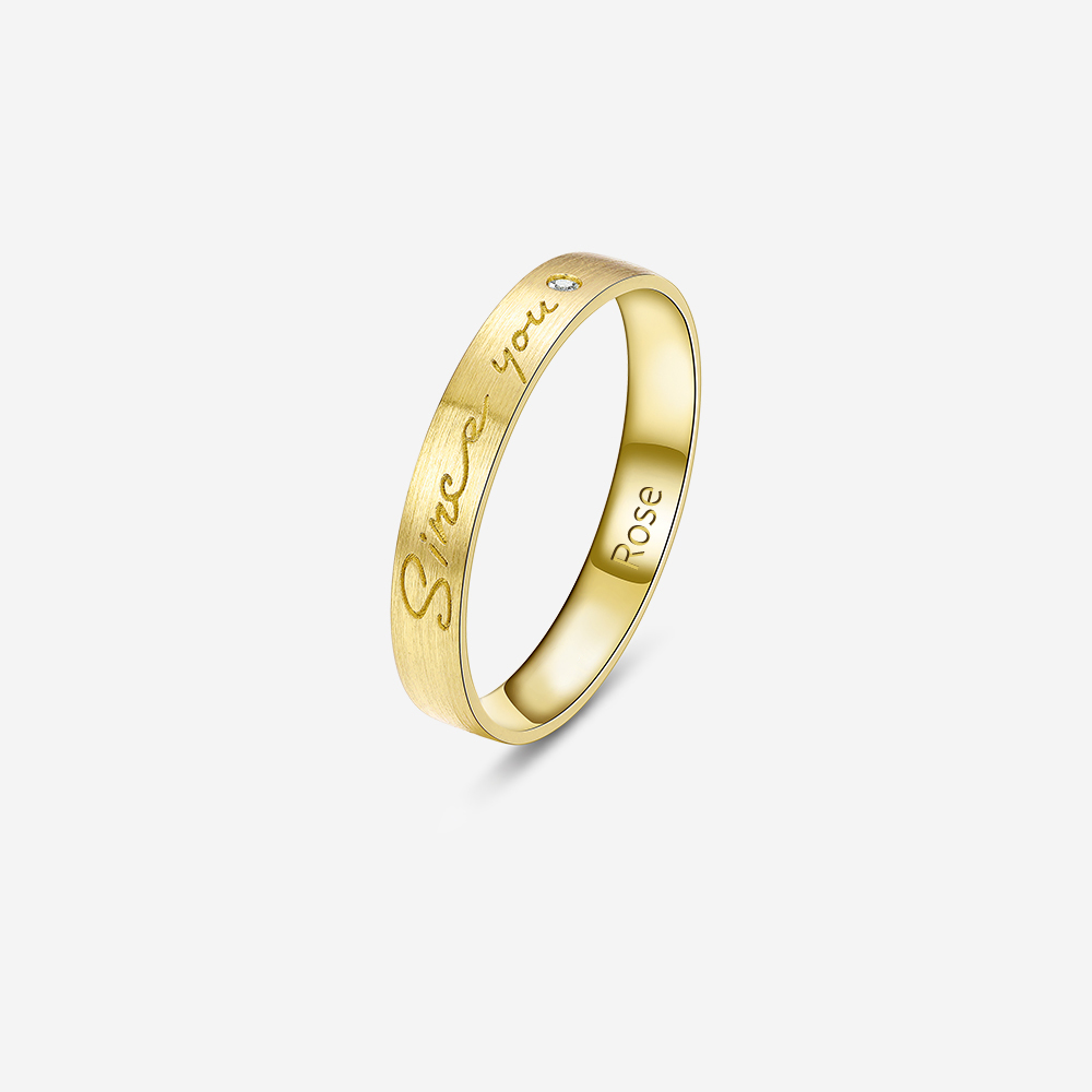 18K黄金AU750-U1系列轻定制钻石戒指 - Since you 圣使珠宝官网